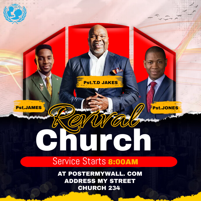 CHURCH SERVICE Template | PosterMyWall