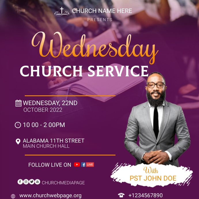 Pelayanan Gereja Templat | PosterMyWall