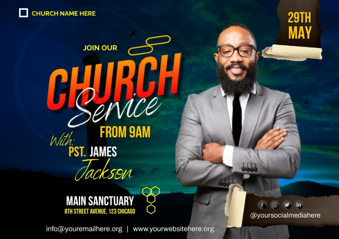 church service Template | PosterMyWall