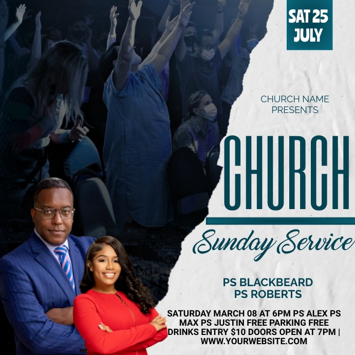 Church service Template | PosterMyWall