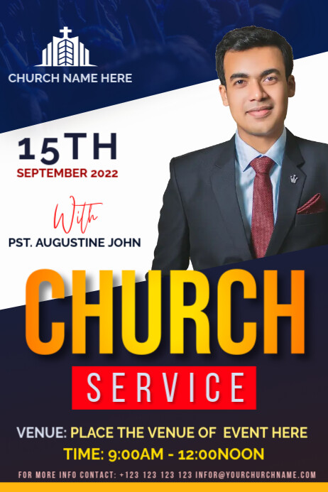 Church Service Template | PosterMyWall