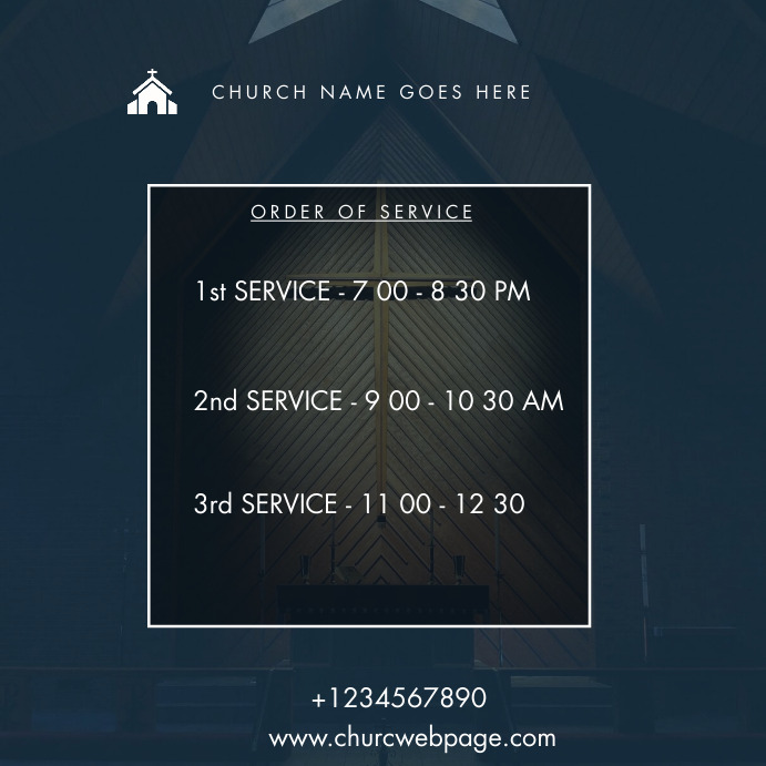 Church Service Template | PosterMyWall