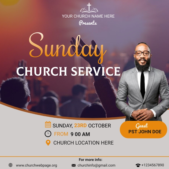 Copy of Church Service | PosterMyWall