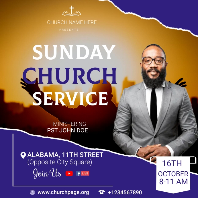 Copy of Church Service | PosterMyWall