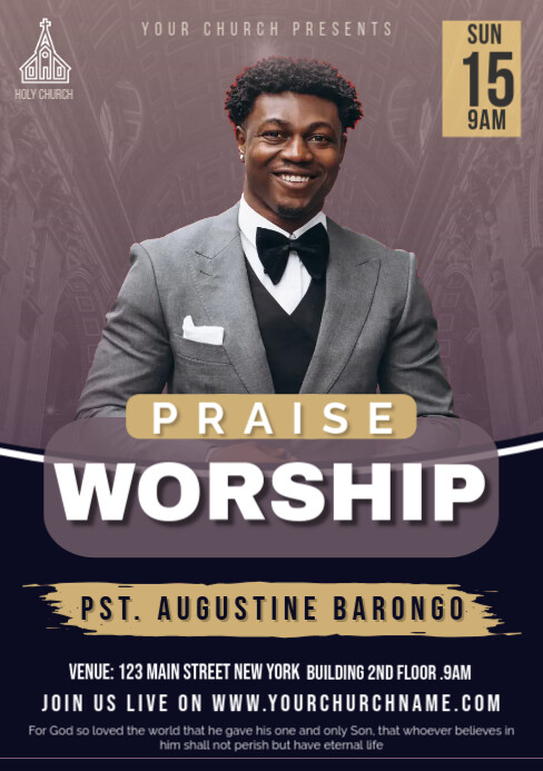 Church Service Template | PosterMyWall