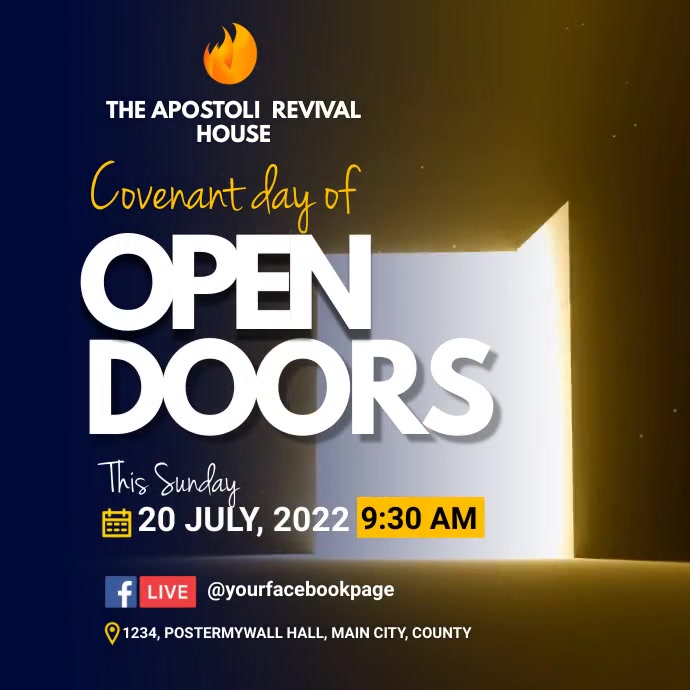 Copia de church service | PosterMyWall