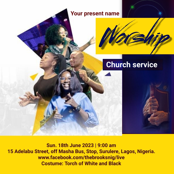 Church service Template | PosterMyWall