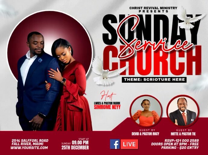 Copy of CHURCH SERVICE | PosterMyWall