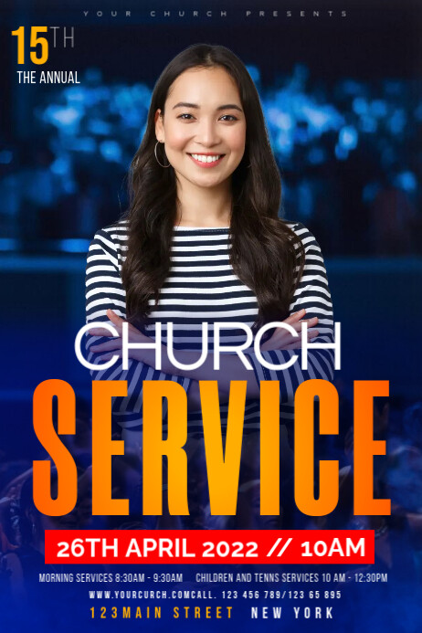 Church Service Template | PosterMyWall