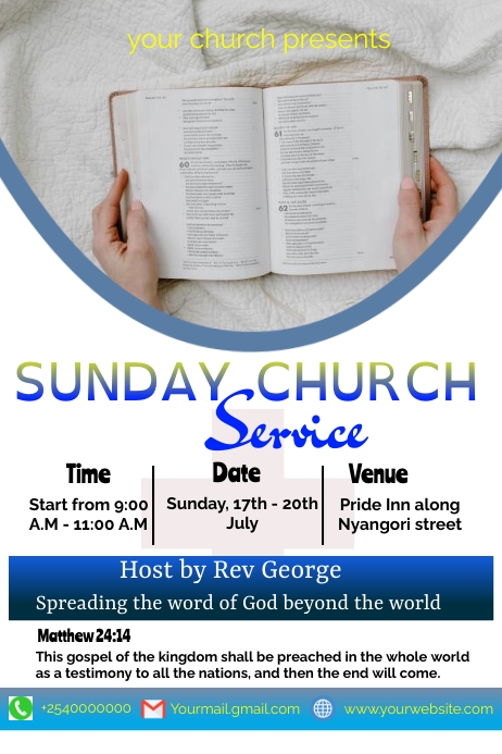 church service Template | PosterMyWall