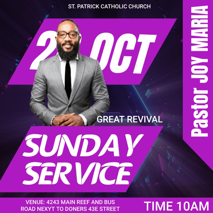 Church service Template | PosterMyWall