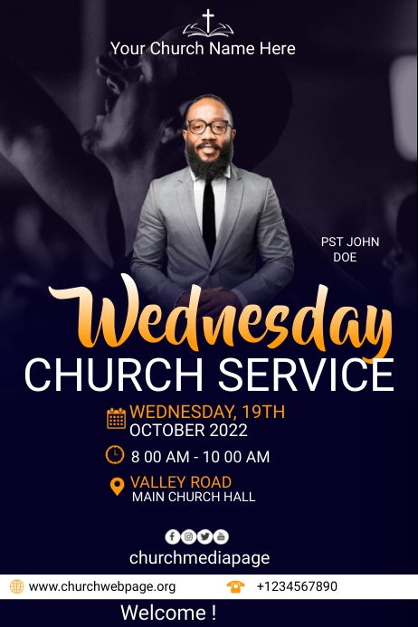 Church Service Template | PosterMyWall