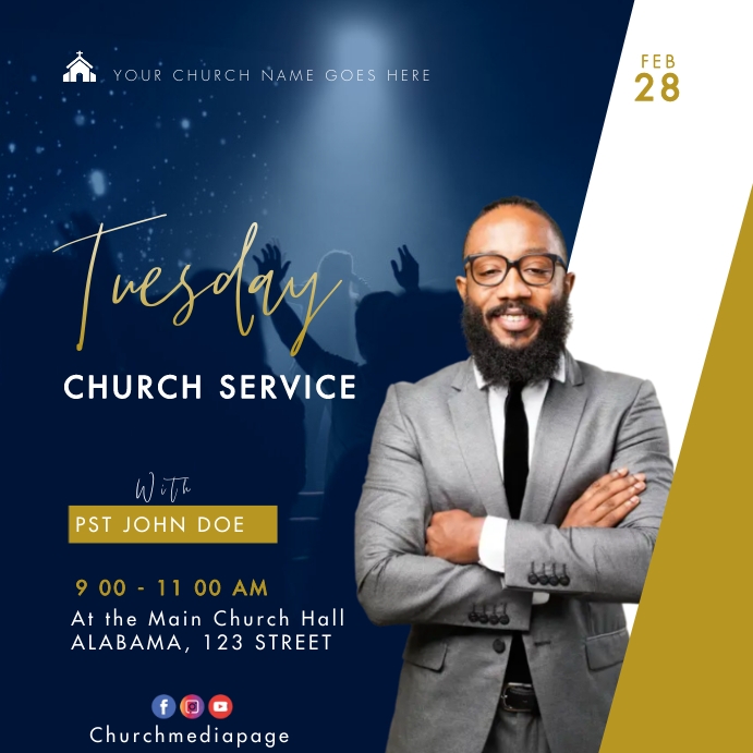 Church Service Template | PosterMyWall