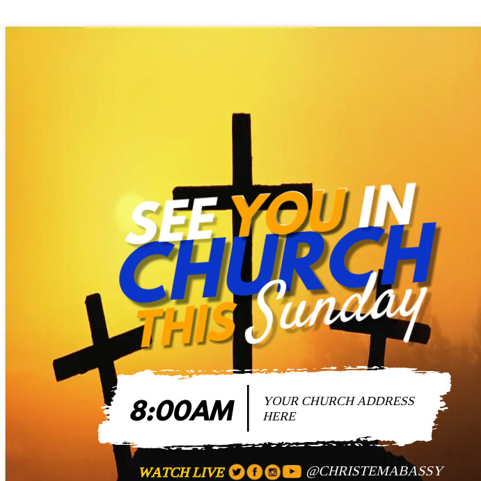 Copy of church service | PosterMyWall