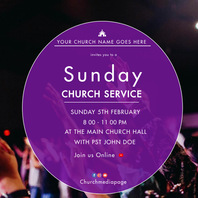 Church Service Template | PosterMyWall