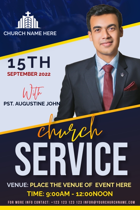 Church Service Template | PosterMyWall
