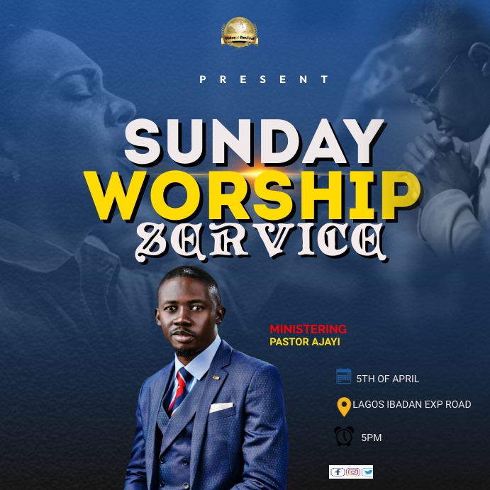 CHURCH SERVICE Template | PosterMyWall