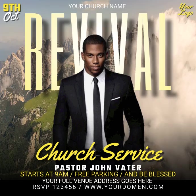 Church service Template | PosterMyWall