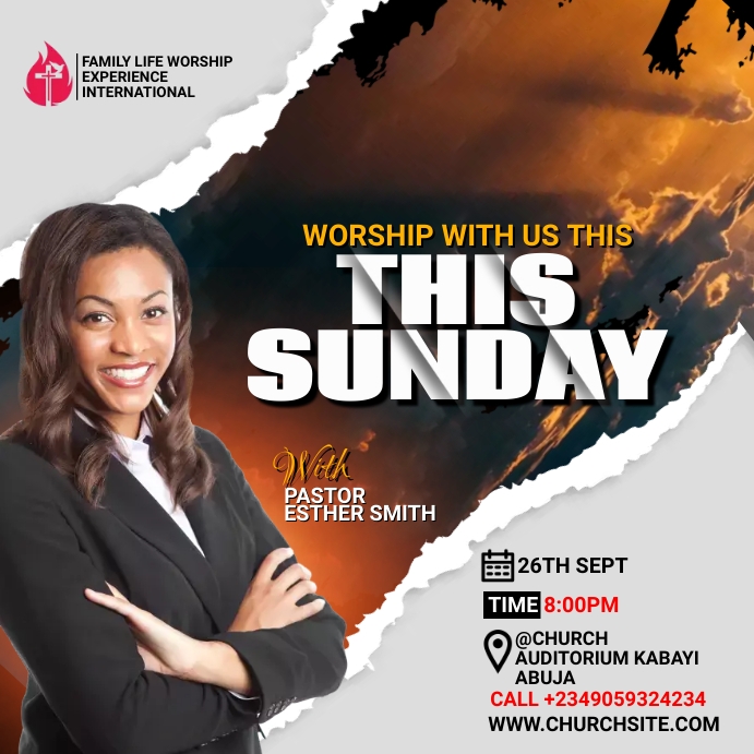 Copy of church service | PosterMyWall