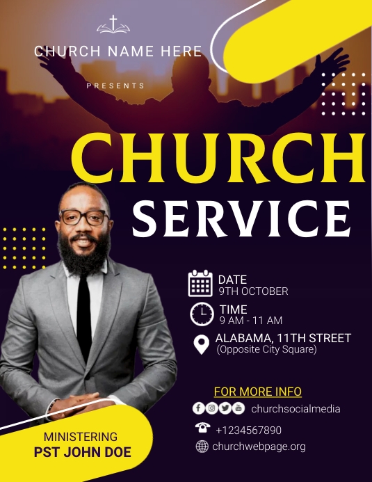 Copy of Church Service | PosterMyWall