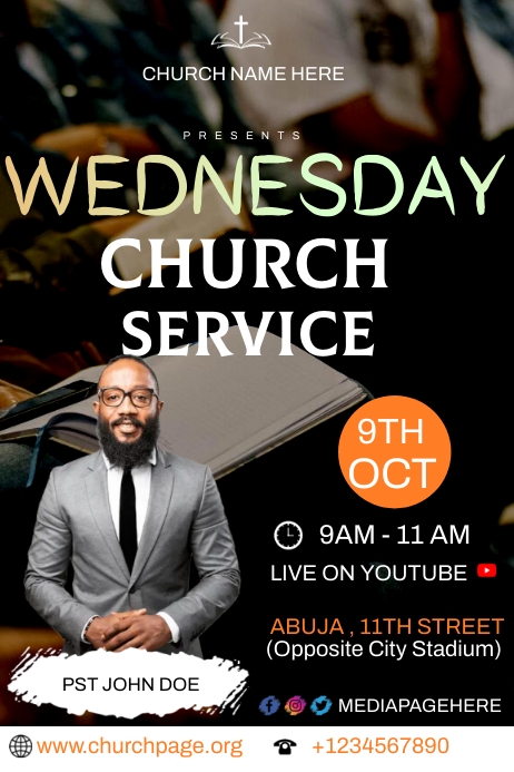 Church Service Template | PosterMyWall