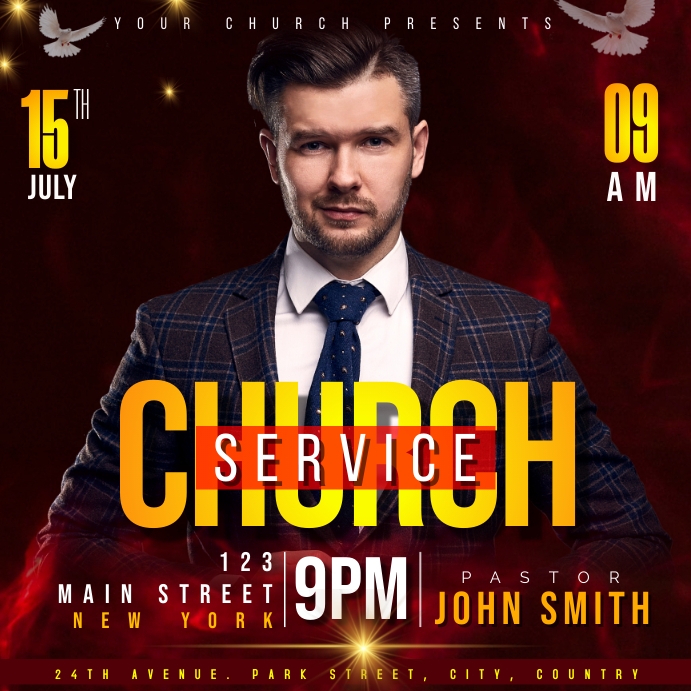 Church Service Template | PosterMyWall