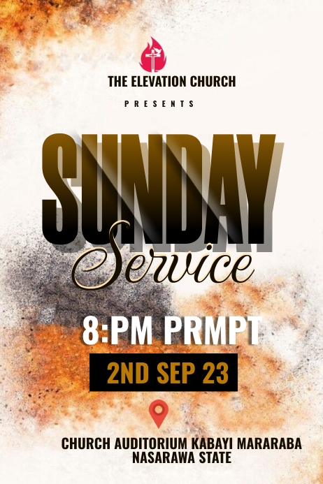 Copy of church service | PosterMyWall