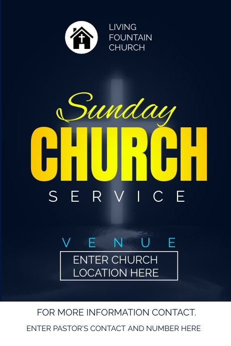 Layanan Gereja Templat | PosterMyWall