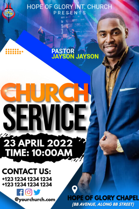 Church Service Template | PosterMyWall