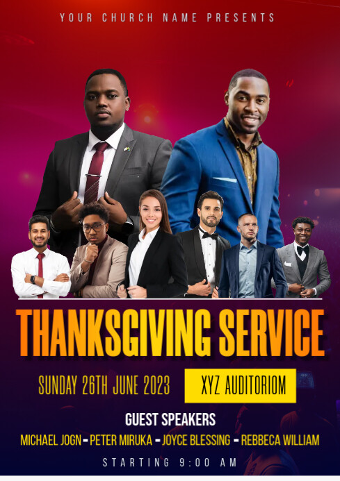 Church Service Templat | PosterMyWall