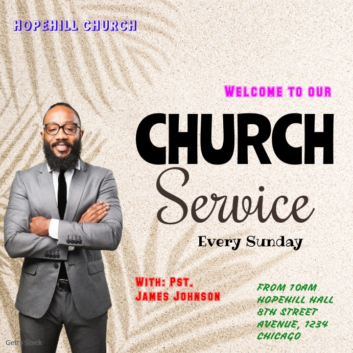 Church service Template | PosterMyWall