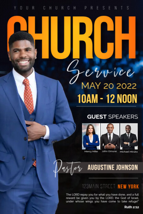 Church Service Template | PosterMyWall