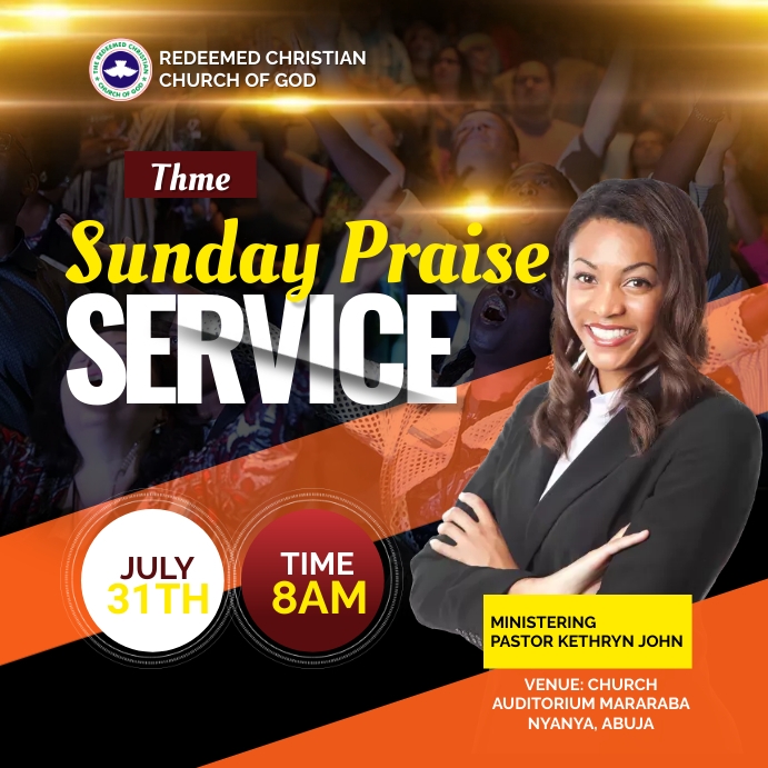 Church service Template | PosterMyWall