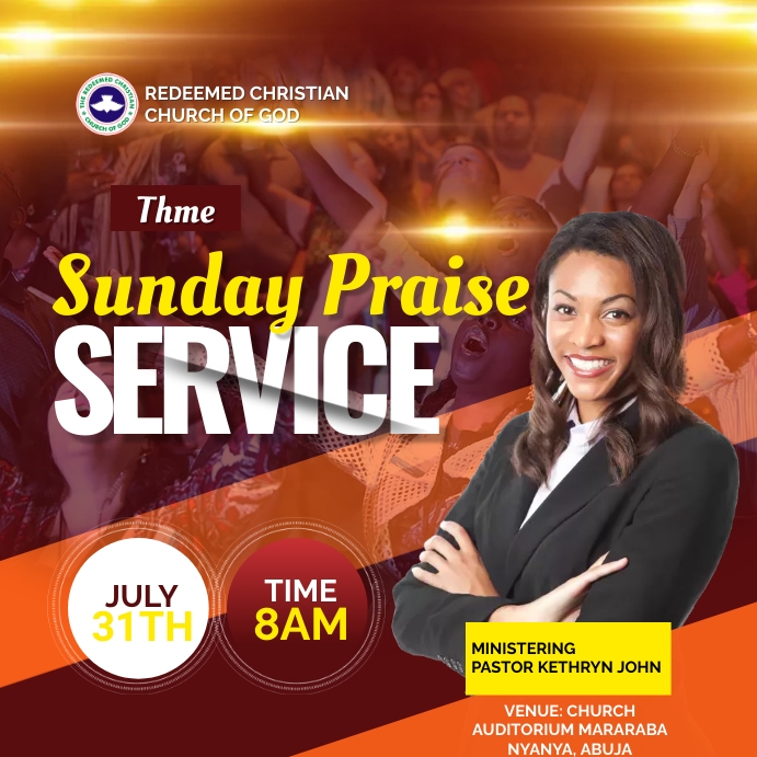 Church service Template | PosterMyWall