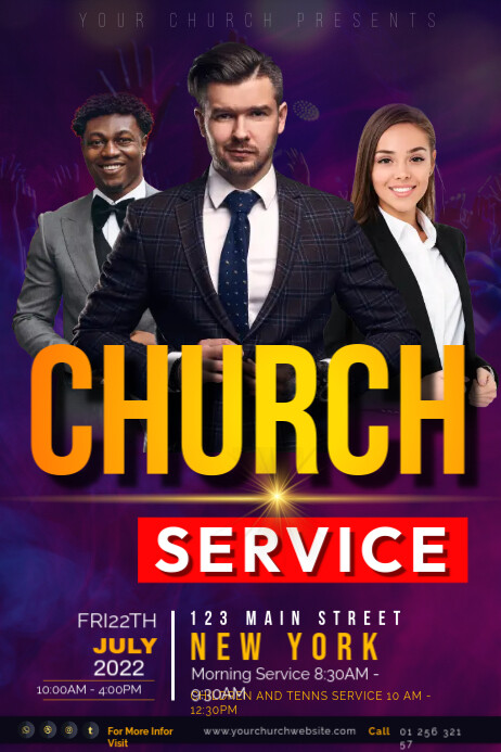 Church Service Template | PosterMyWall