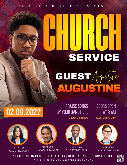 Church Service Template | PosterMyWall