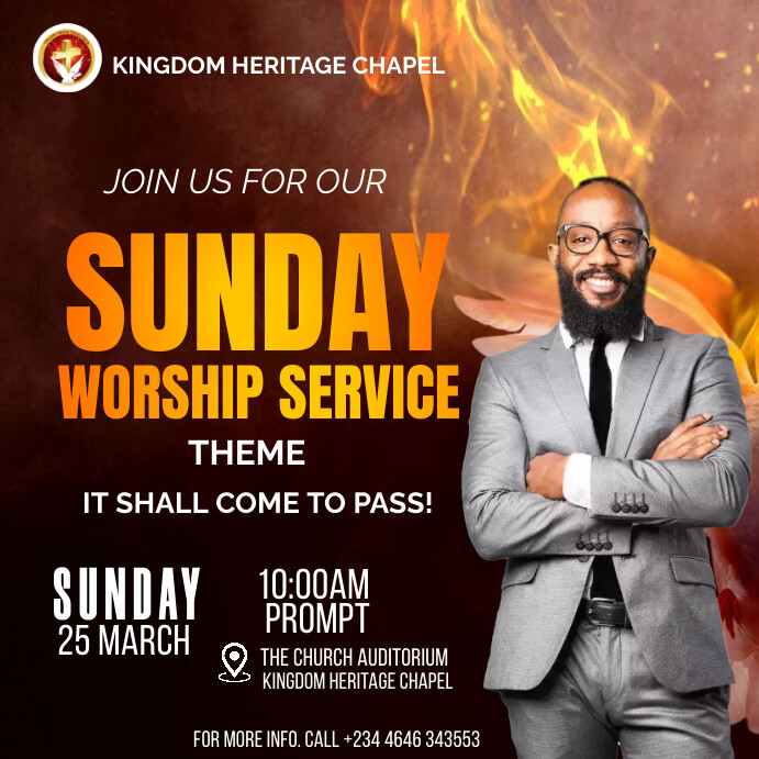 Copy of church service | PosterMyWall