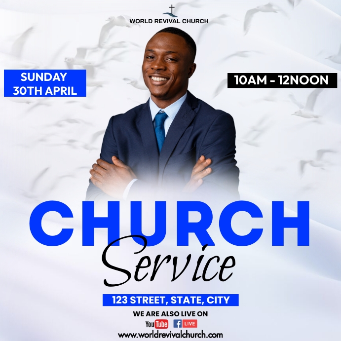 Church Service Template | PosterMyWall