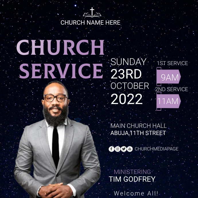 Church Service Template | PosterMyWall