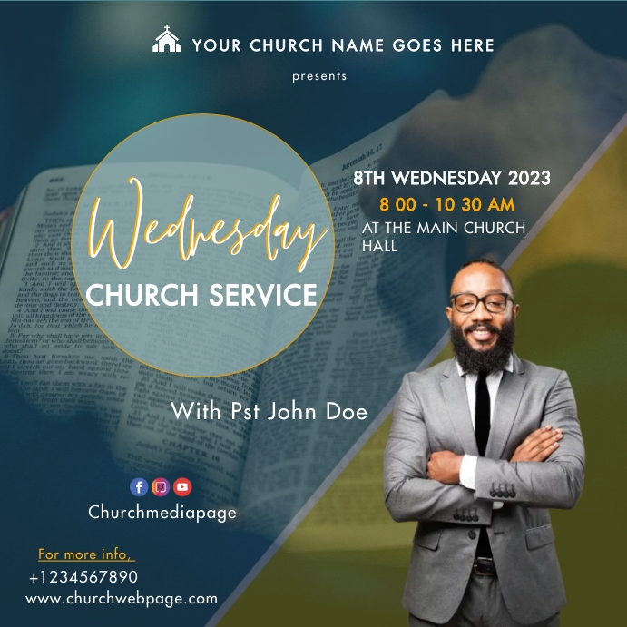 Church Service Template | PosterMyWall