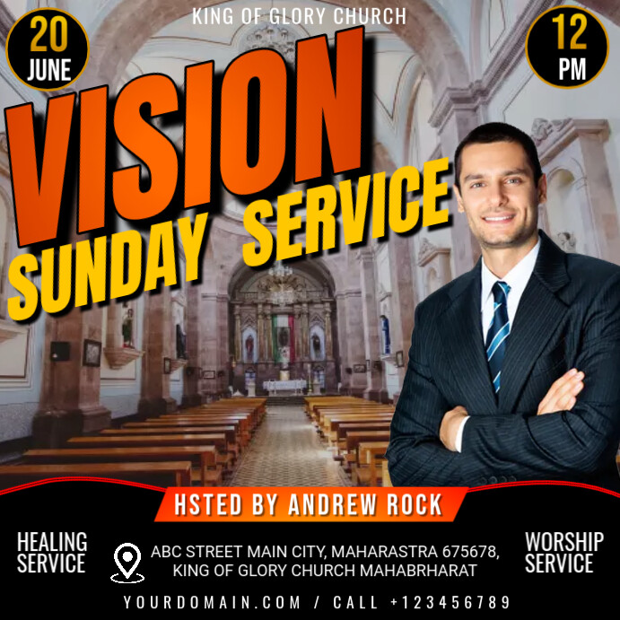 church service Template | PosterMyWall