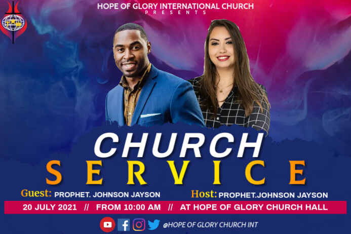 Church service Template | PosterMyWall