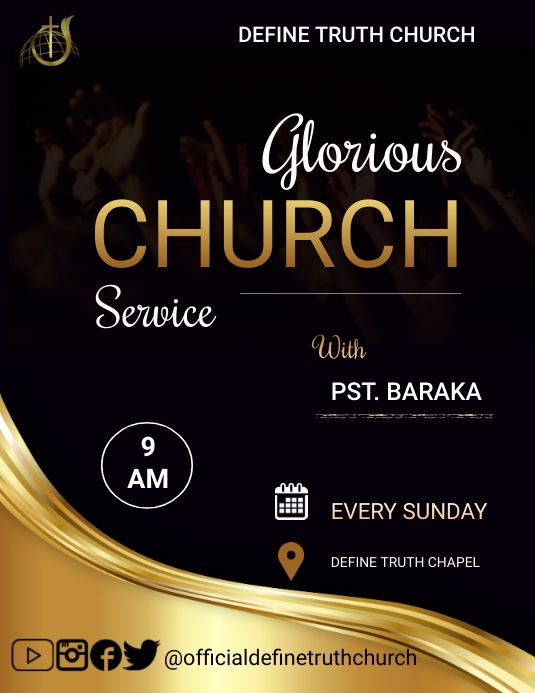 Copy of church service | PosterMyWall