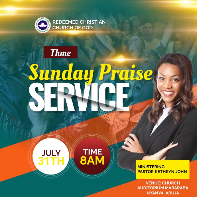 Copy of church service | PosterMyWall
