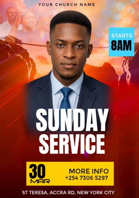 Church service Template | PosterMyWall