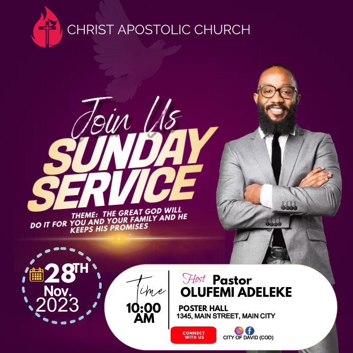 Copy of church service | PosterMyWall