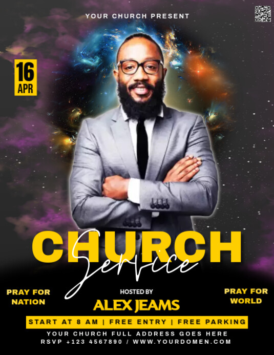 Church service Template | PosterMyWall