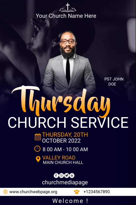 Church Service Template | PosterMyWall