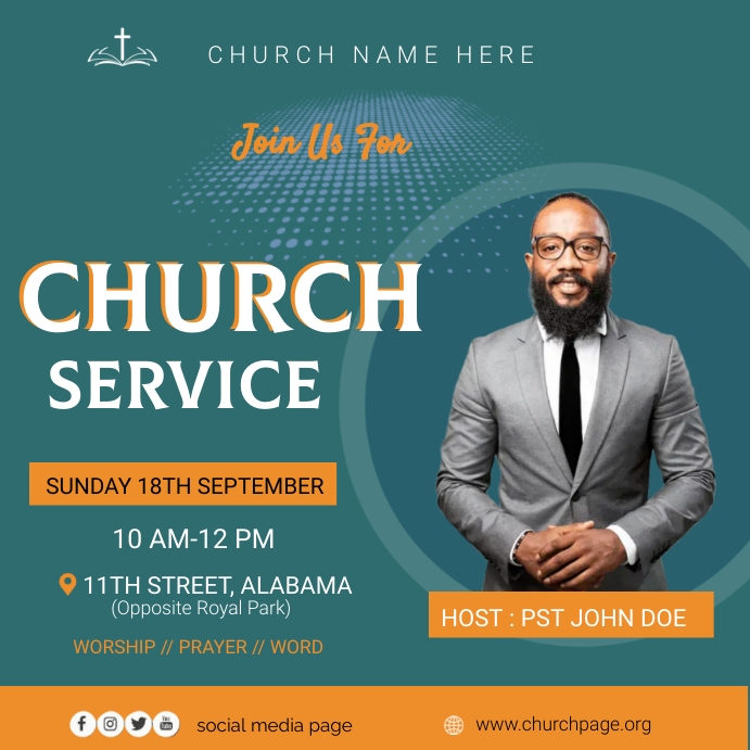 Copy of Church Service | PosterMyWall