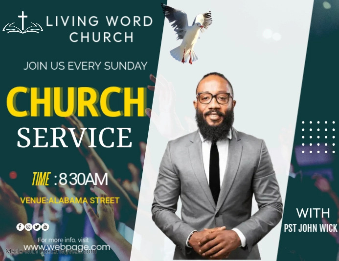 Church Service Template | PosterMyWall